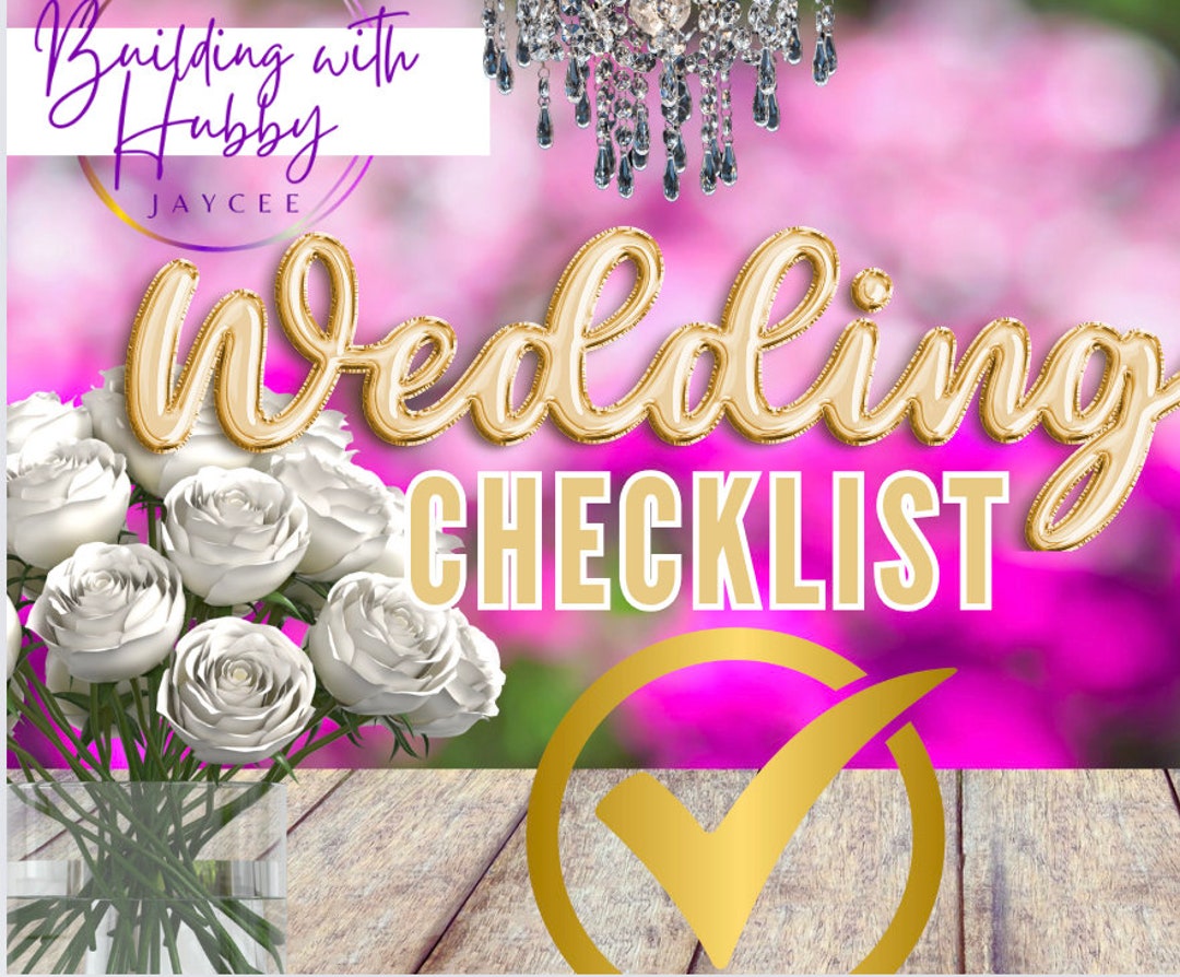 Wedding Checklist PDF Download - Etsy