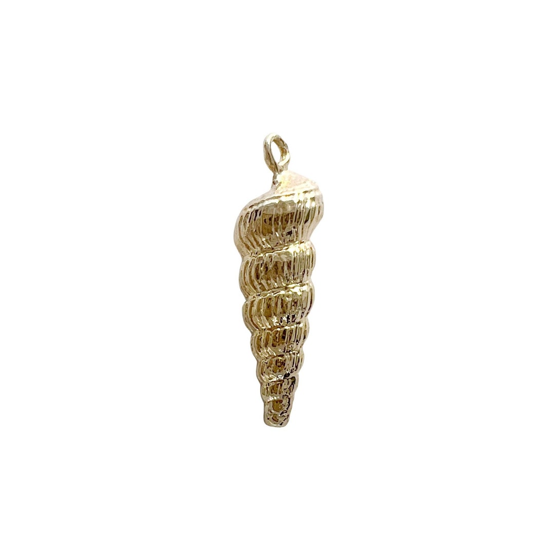 Auger Shell Gold Charm Pendant - Etsy