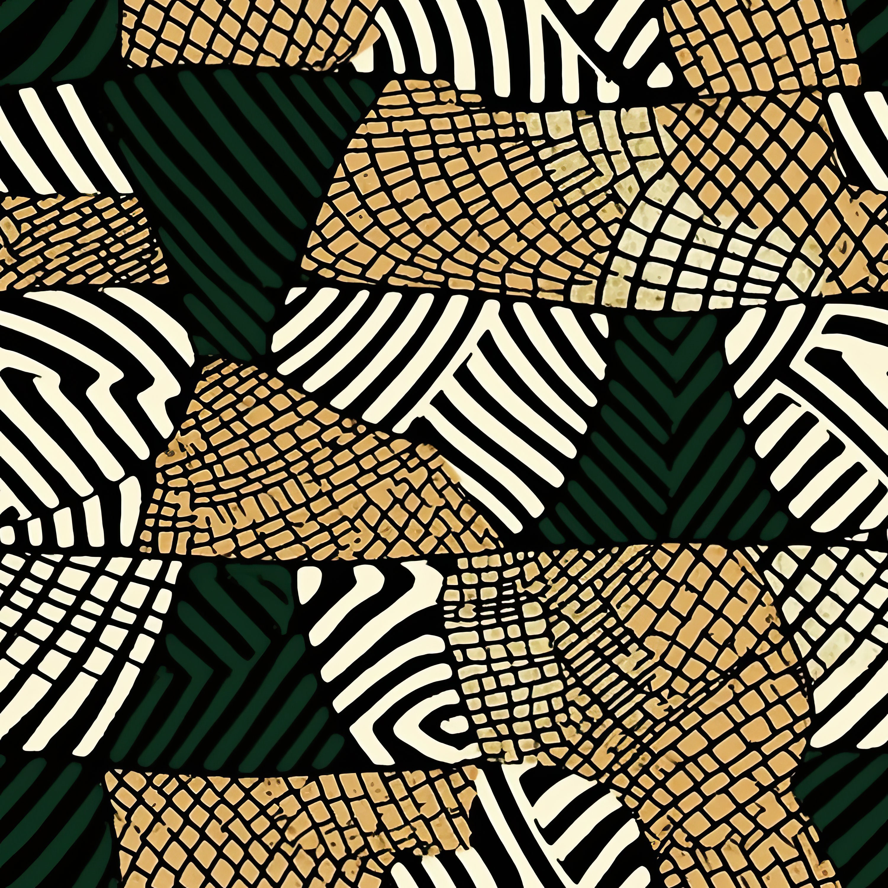 50+ Seamless African Green Gold Repeat Pattern (4K, Ultra HD, 4096 X ...