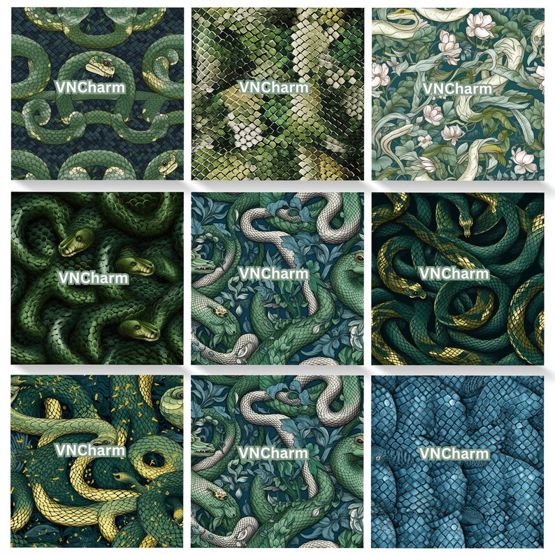 50 Green Serpent Pattern 4K, Ultra HD, 4096 X 4096 Pixels Digital ...