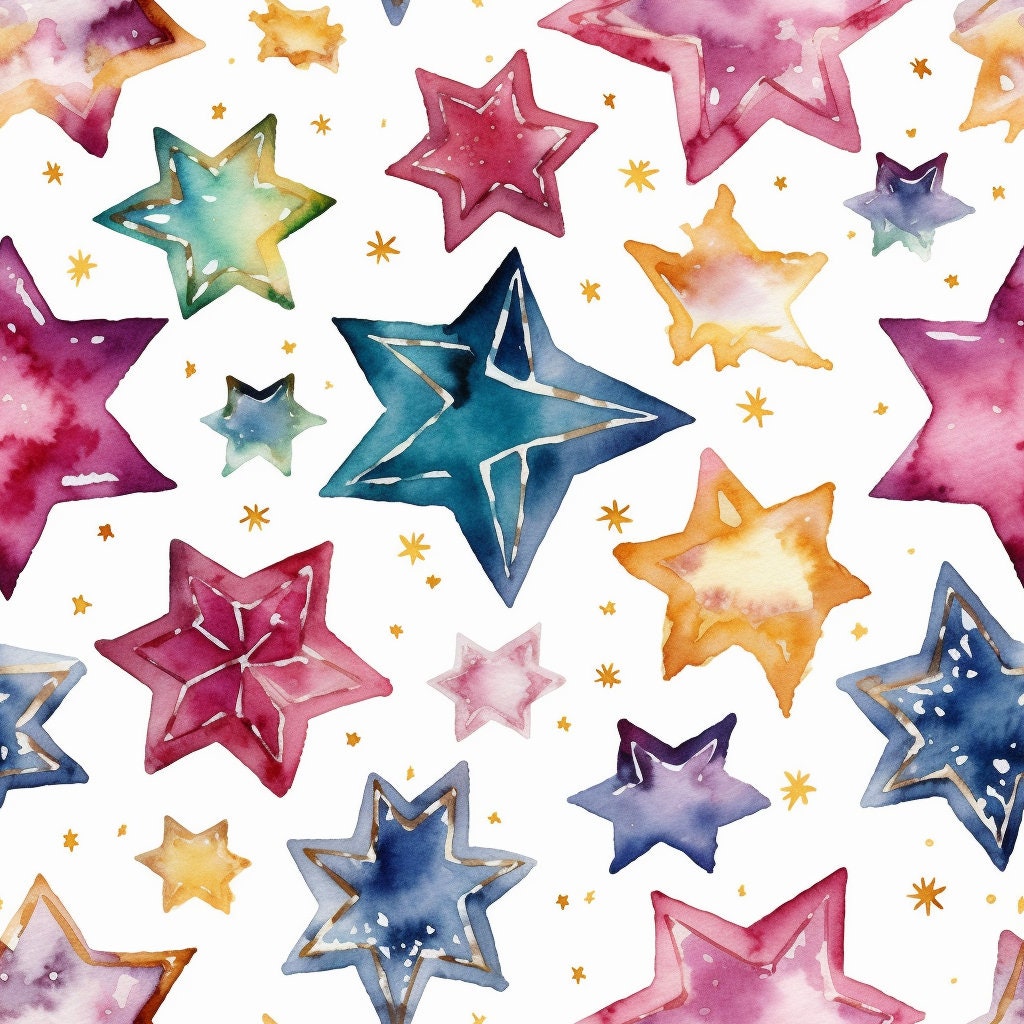230 Watercolor Star Clipart etsy Clipart, High-quality PNG, Digital ...