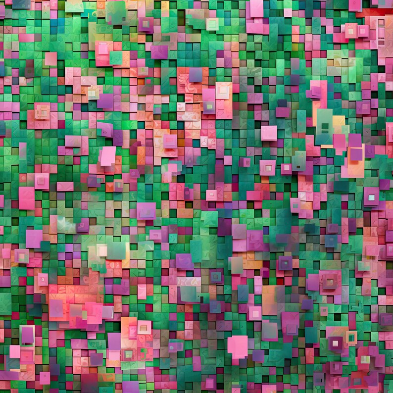 60 Surreal Pixel Repeat Pattern, 4K, Ultra HD, 4096 X 4096 Pixels ...