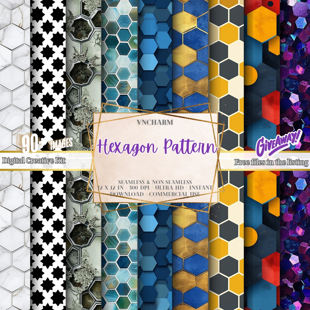 90+ Hexagon Pattern, Seamless & Nonseamless Pattern, 4096 X 4096 Px ...