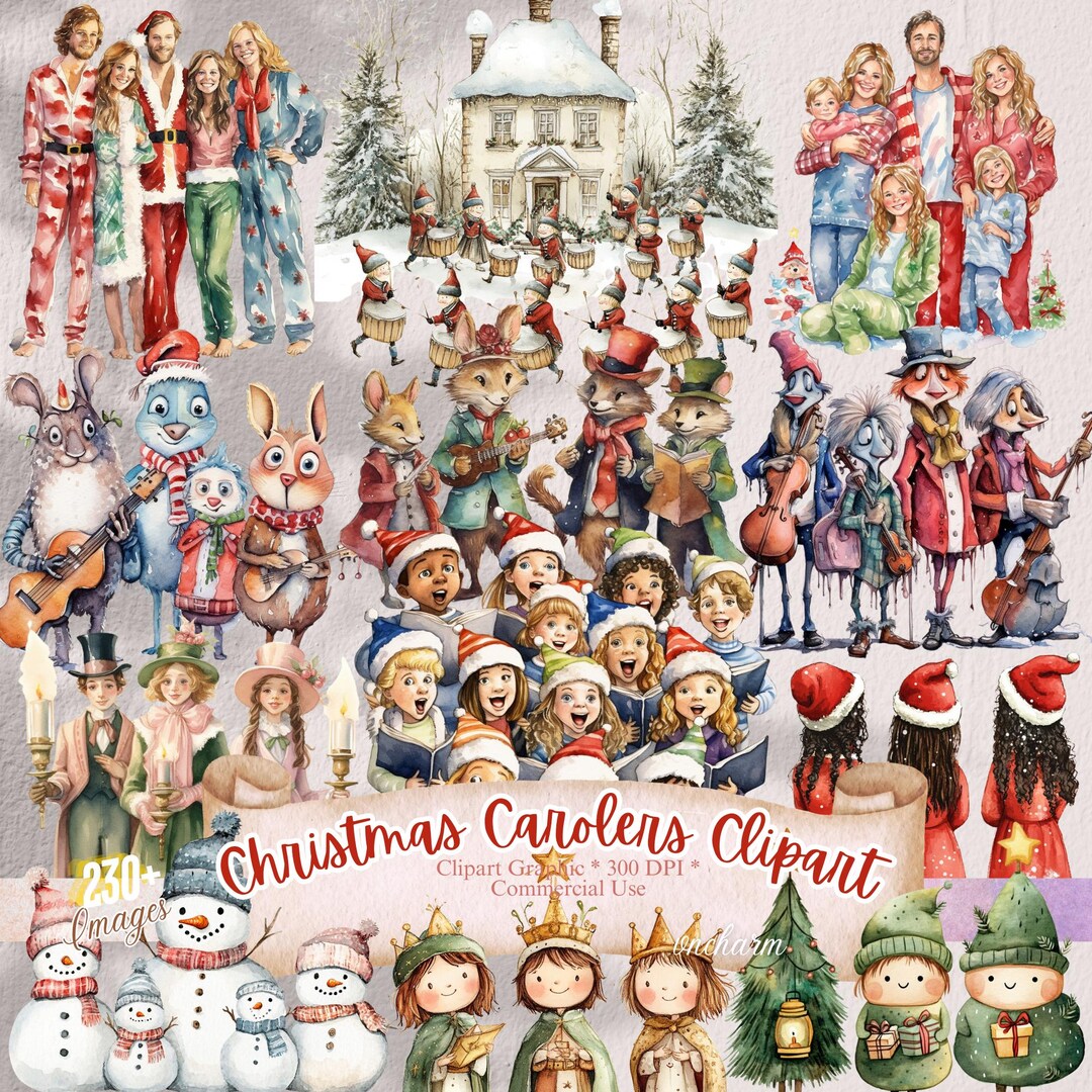 220 Christmas Carolers Chords Clipart | Carols, Christmas Carolers ...