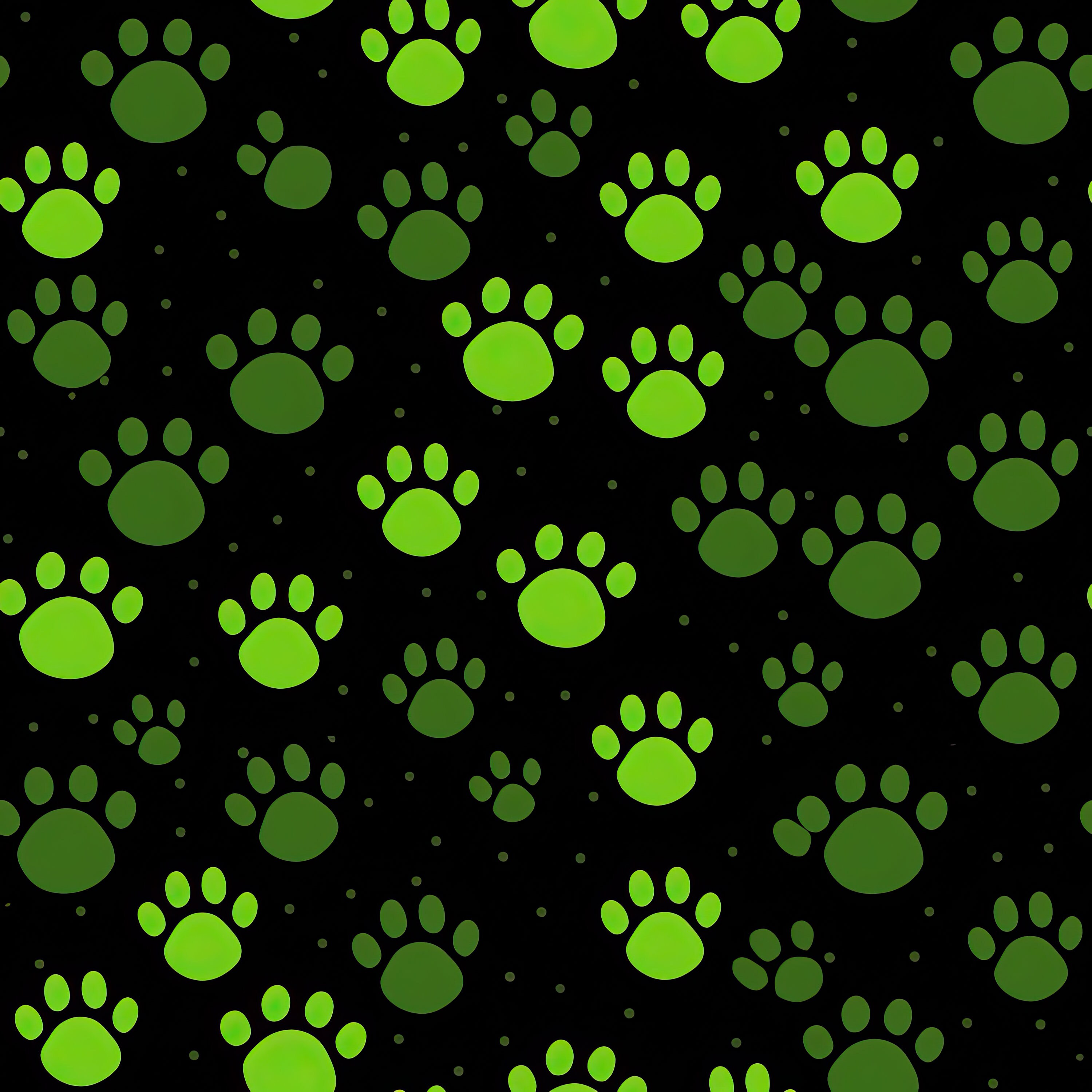 60 Dog Paw Print Seamless & Non-seamless Digital Paper 4K, UHD 12x12 ...