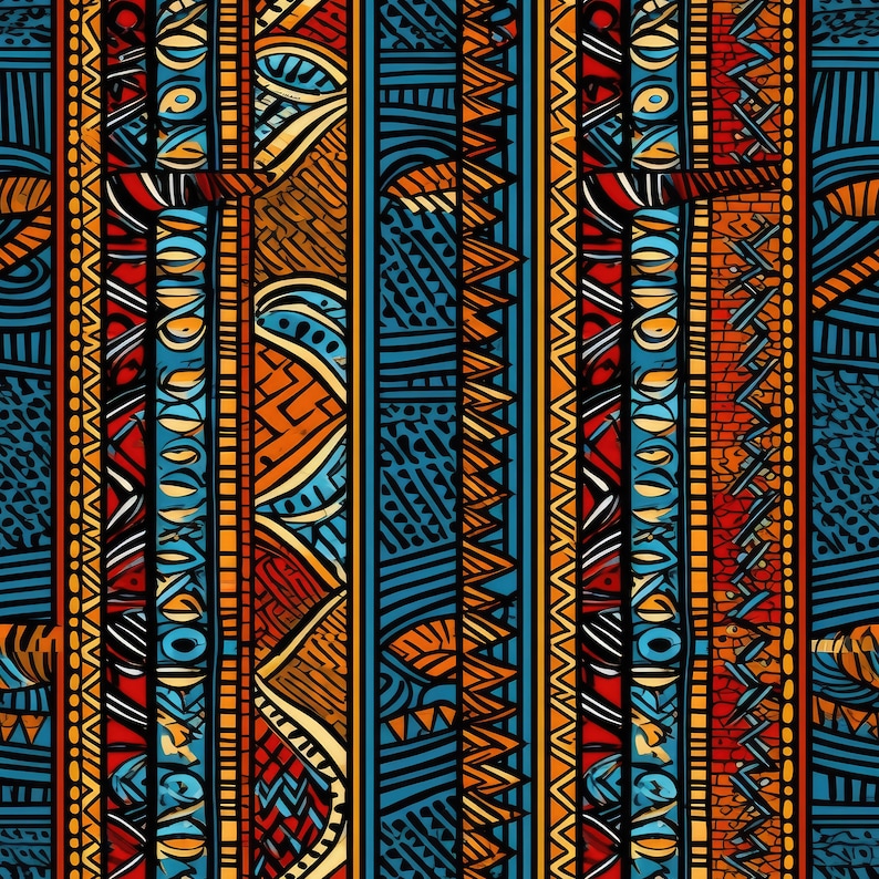 50 Seamless African Inspired Pattern 4K, Ultra HD, 4096 X 4096 Px Free ...