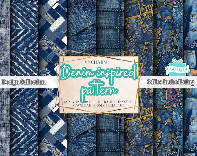 80+ Seamless Denim Inspired Repeat Pattern (4K, Ultra HD, 4096 X 4096 ...