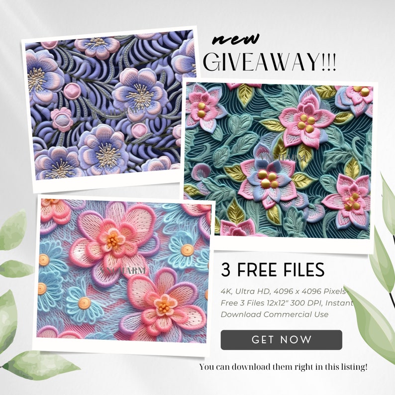 90+ 3D Embroidery Pattern, Seamless, Non-seamless, 4K, Ultra HD, 4096 X ...