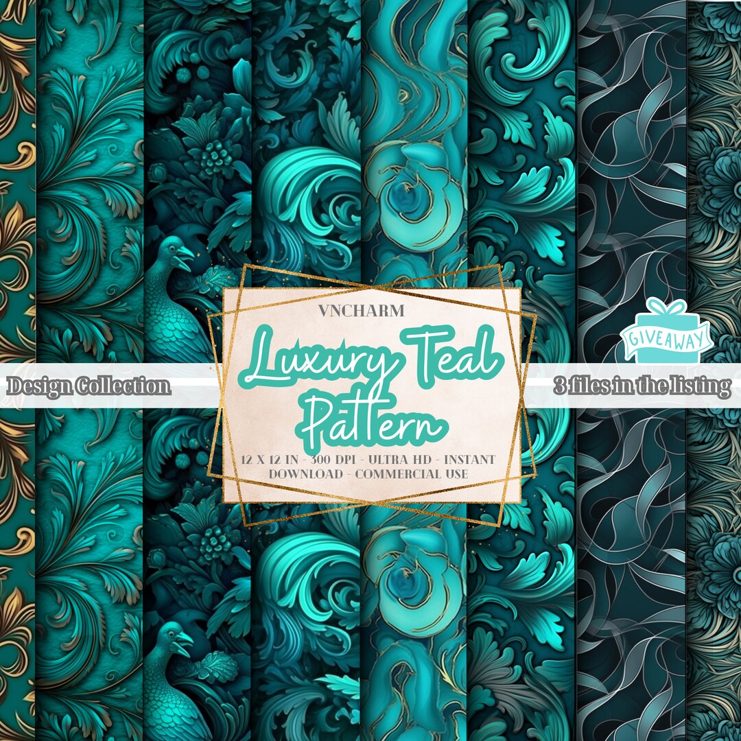 110+ Teal Background Seamless & Non-seamless Pattern (4K, Ultra HD ...