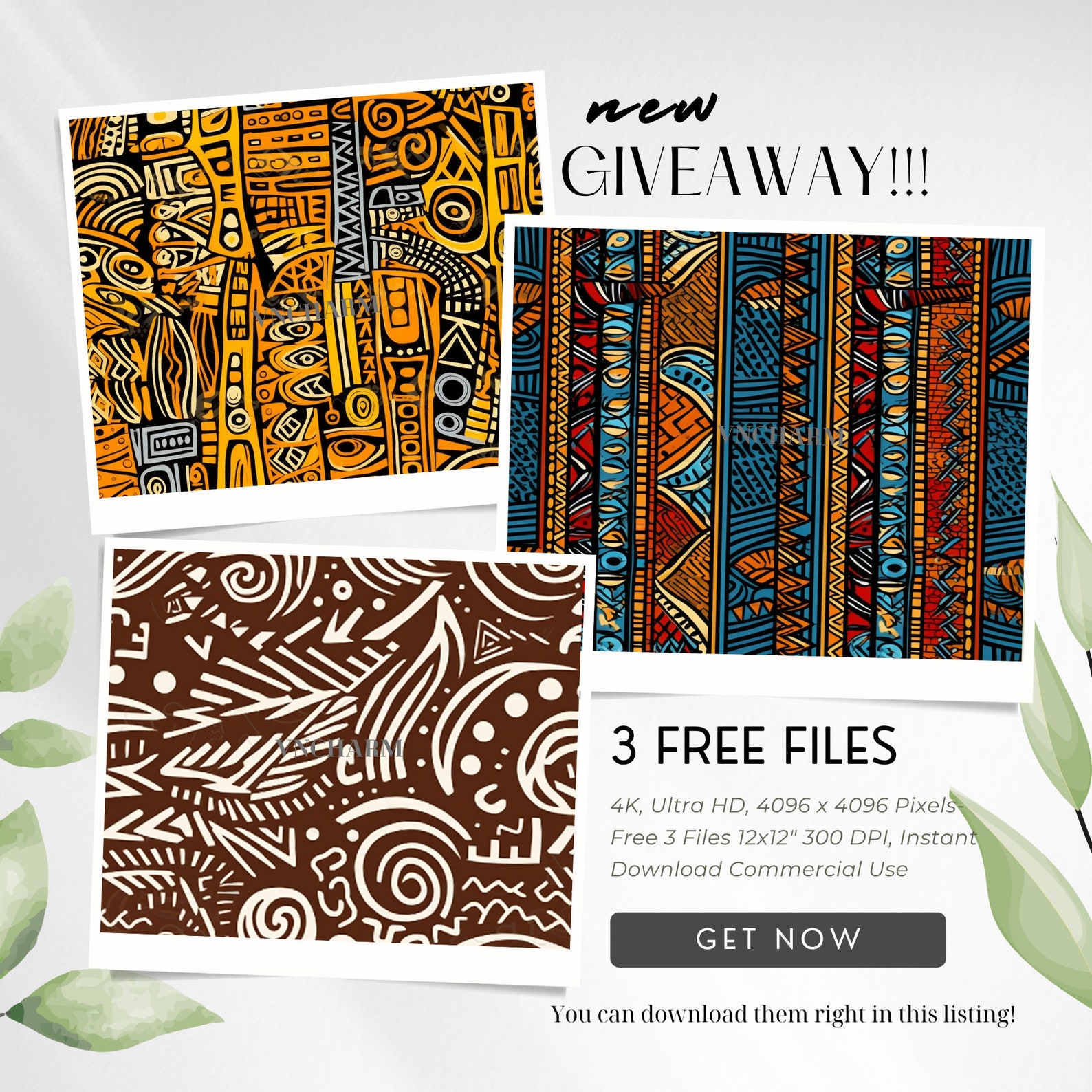 50 Seamless African Inspired Pattern 4K, Ultra HD, 4096 X 4096 Px Free ...