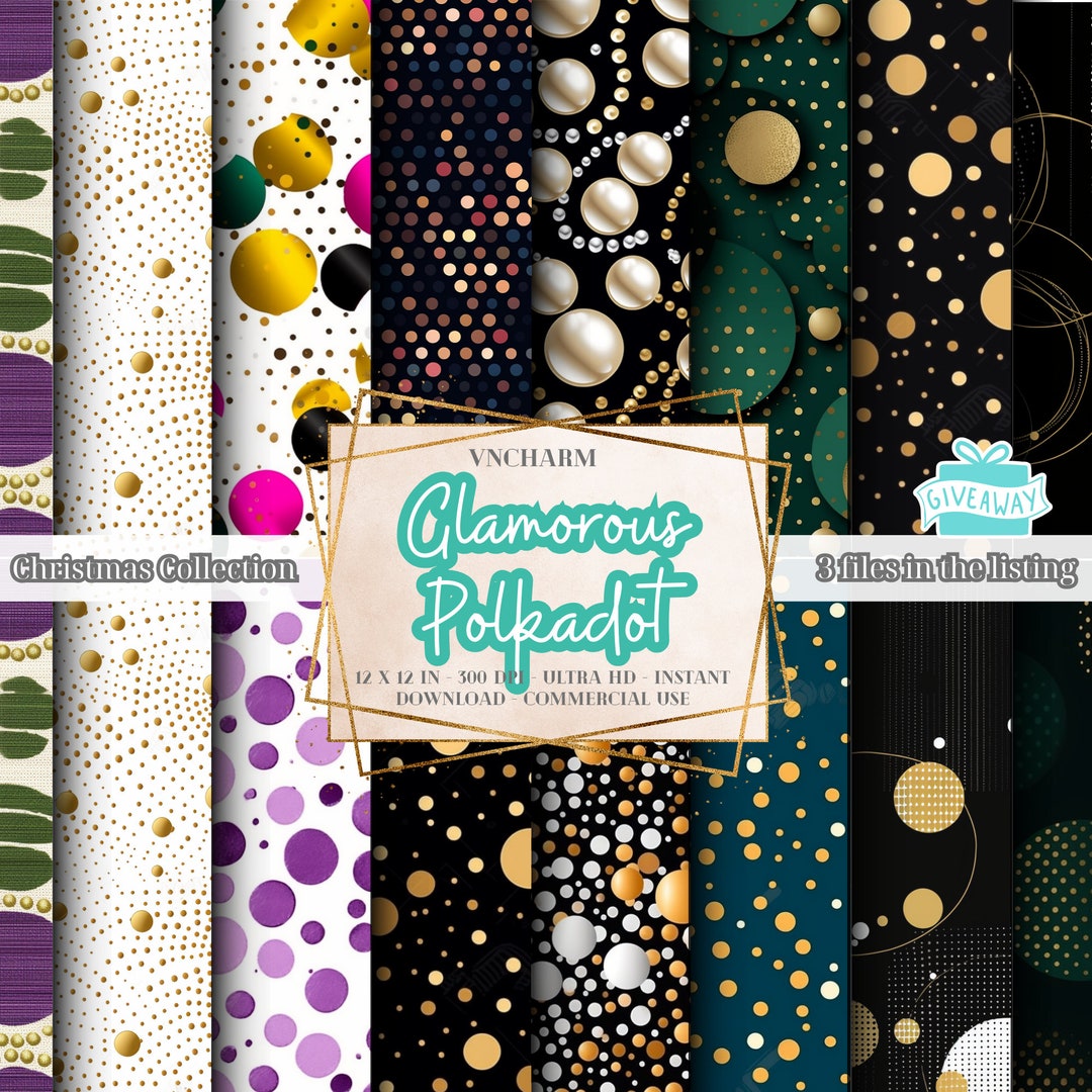 120 Glamourous Polka Dots Seamless Pattern 4K, Ultra HD, 4096 X 4096 Px ...