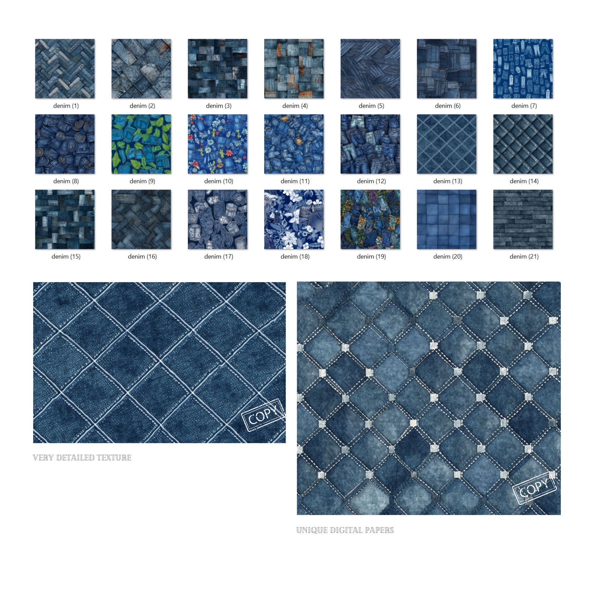 80+ Seamless Denim Inspired Repeat Pattern (4K, Ultra HD, 4096 X 4096 ...