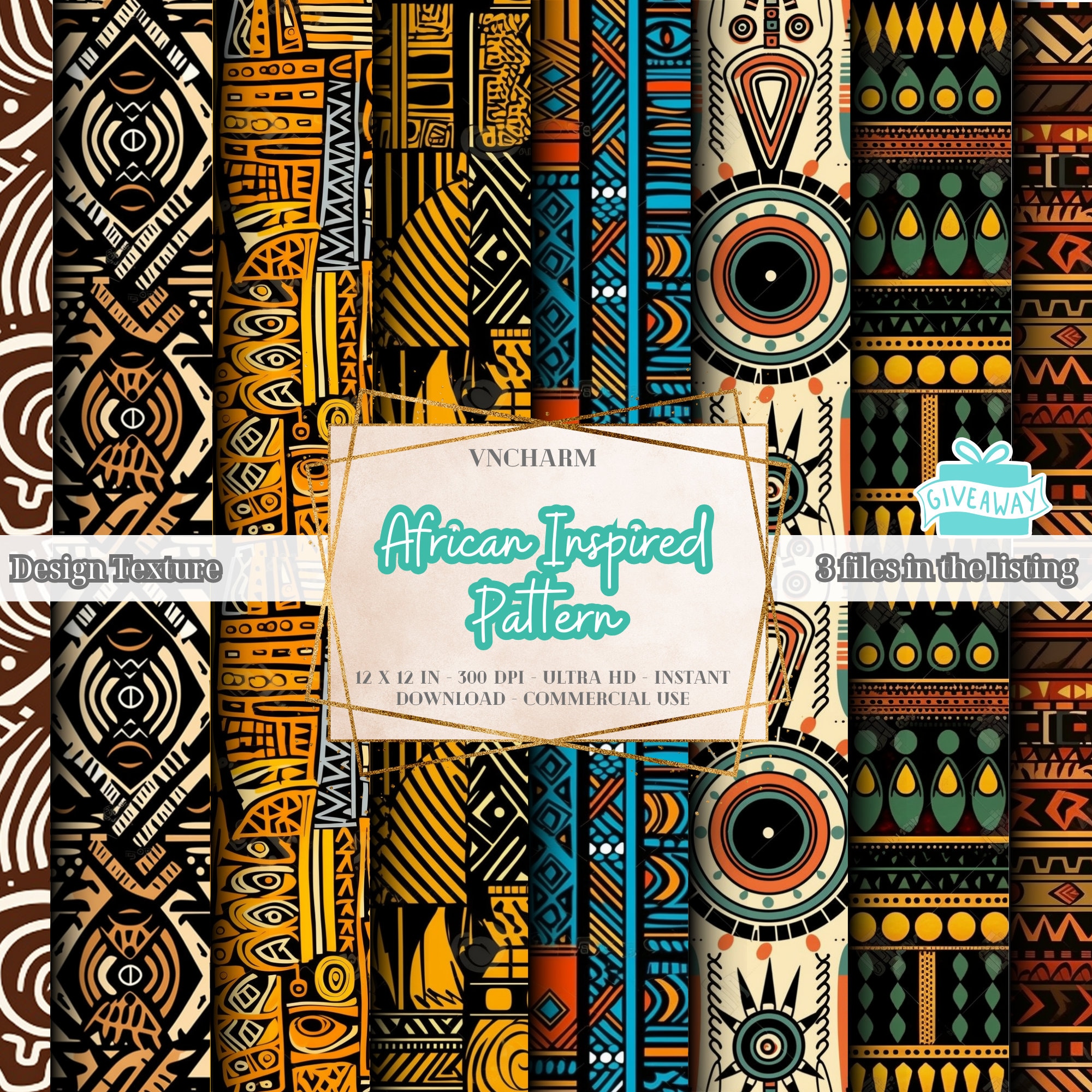 50 Seamless African Inspired Pattern 4K, Ultra HD, 4096 X 4096 Px Free ...