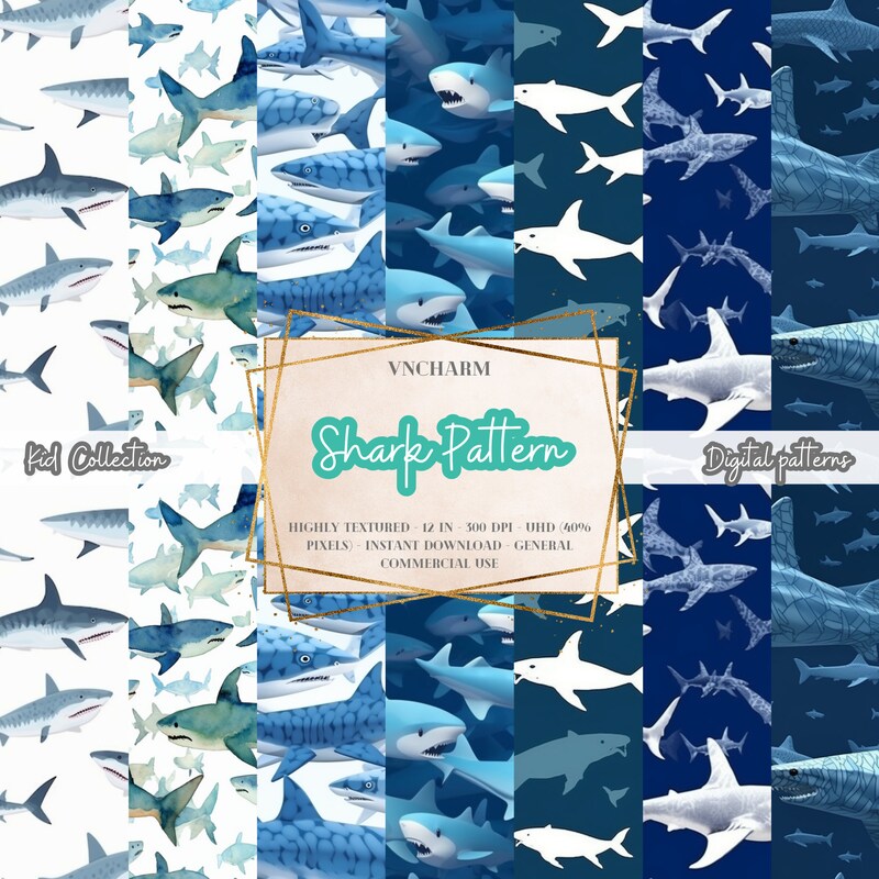 Shark Pattern - Etsy