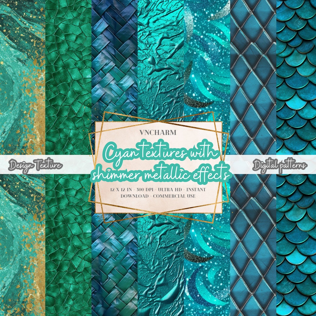 90 Seamless Cyan Texture With Metallic Effects 4K Ultra HD - Etsy