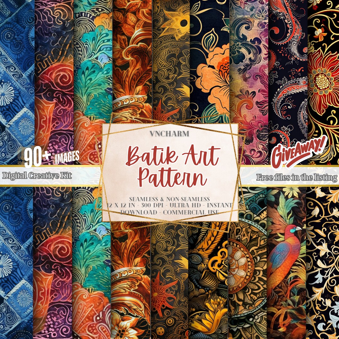 90+ Batik Art Seamless & Non-seamless Pattern (4K, Ultra HD, 4096 X ...
