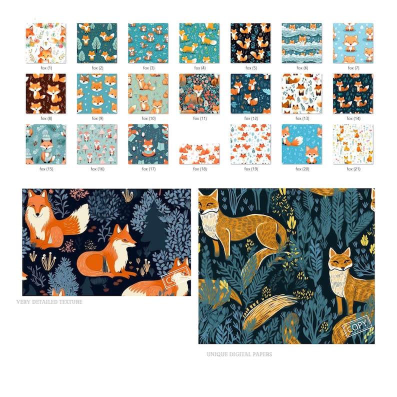 60+ Woodland Cute Fox Background Pattern, Watercolor Fox Pattern, Happy ...