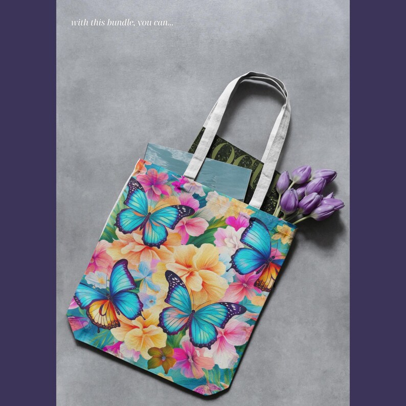 90+ Seamless Spring Butterfly Pattern, 12x12 in 300 DPI Instant ...