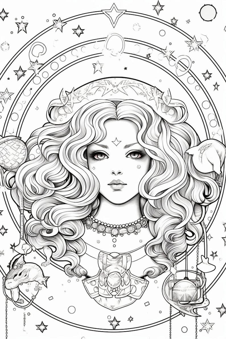 240 Astrology Coloring, Zodiac Signs Coloring Pages, Adult Coloring ...