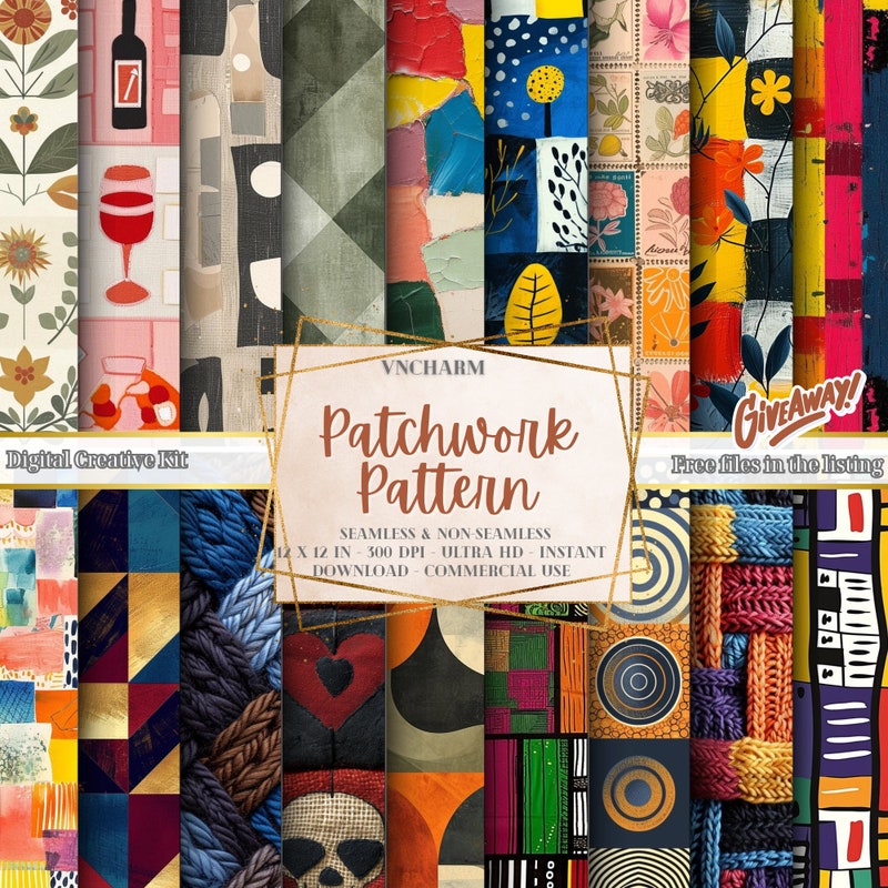 Patchwork Paper - Etsy