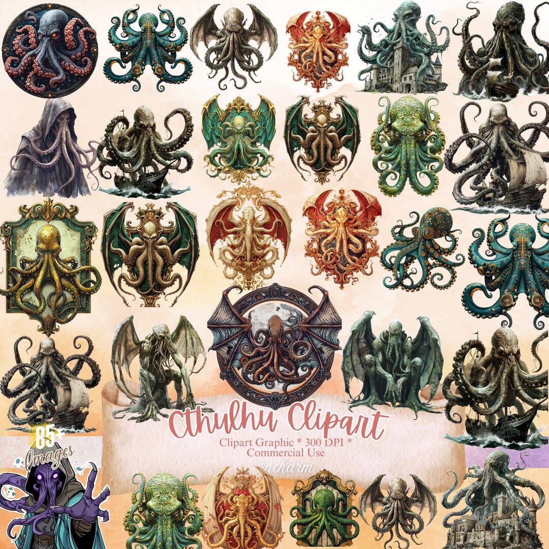 Chuthu Clipart: 85+ Cthulhu Clipart, Tentacles, Cthulhu Art, Cthulhu ...