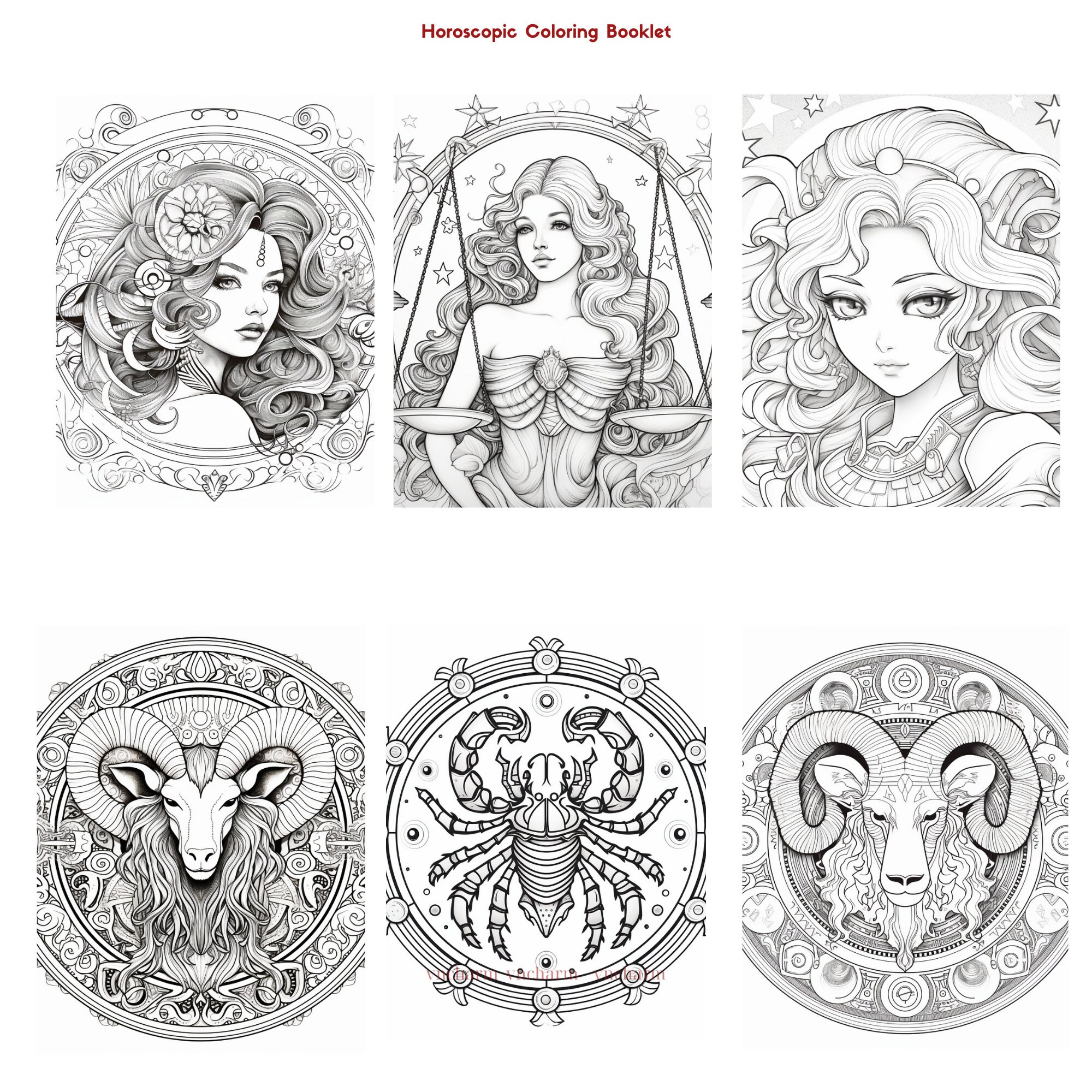 240 Astrology Coloring, Zodiac Signs Coloring Pages, Adult Coloring ...
