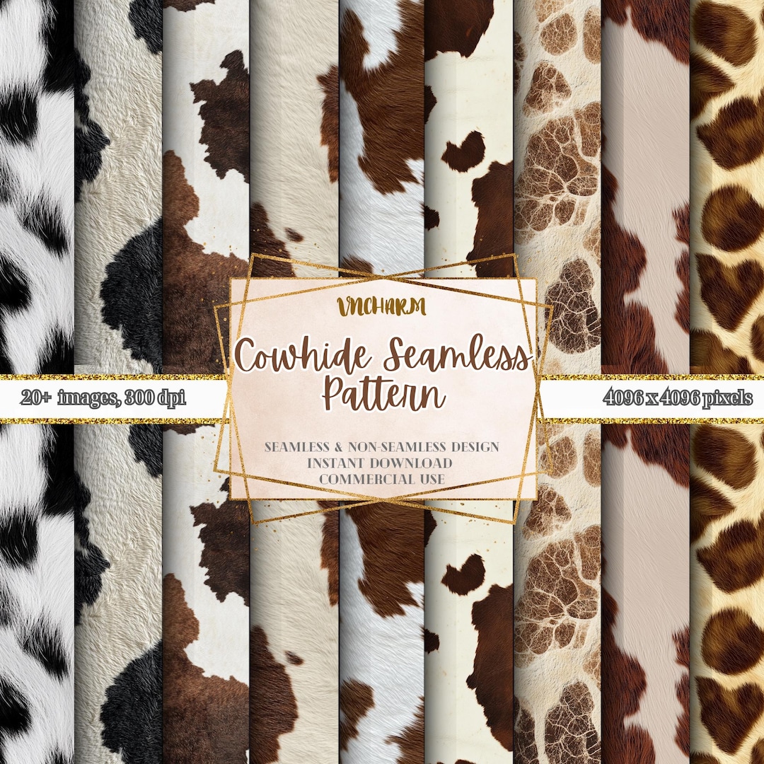 20+ Seamless Cow Hide Pattern -4K, Ultra HD, 4096 X 4096 Px, 12x12" 300 ...