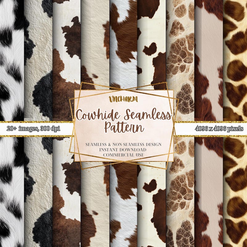 Cow Hide Pattern Background - Etsy