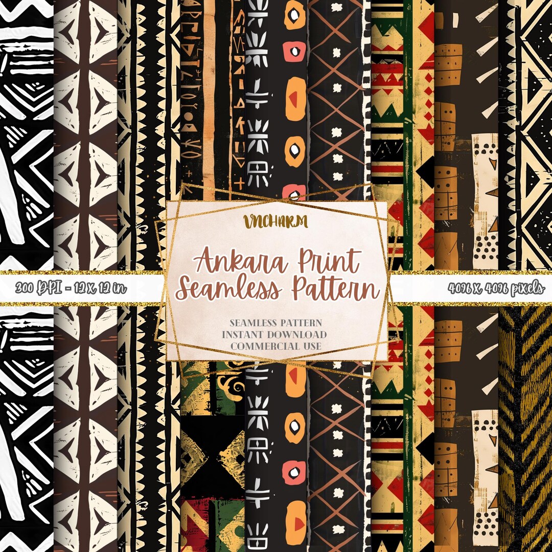 110 Ankara Print Seamless Pattern (4K, Ultra HD, 4096 X 4096 Px) 12x12 ...