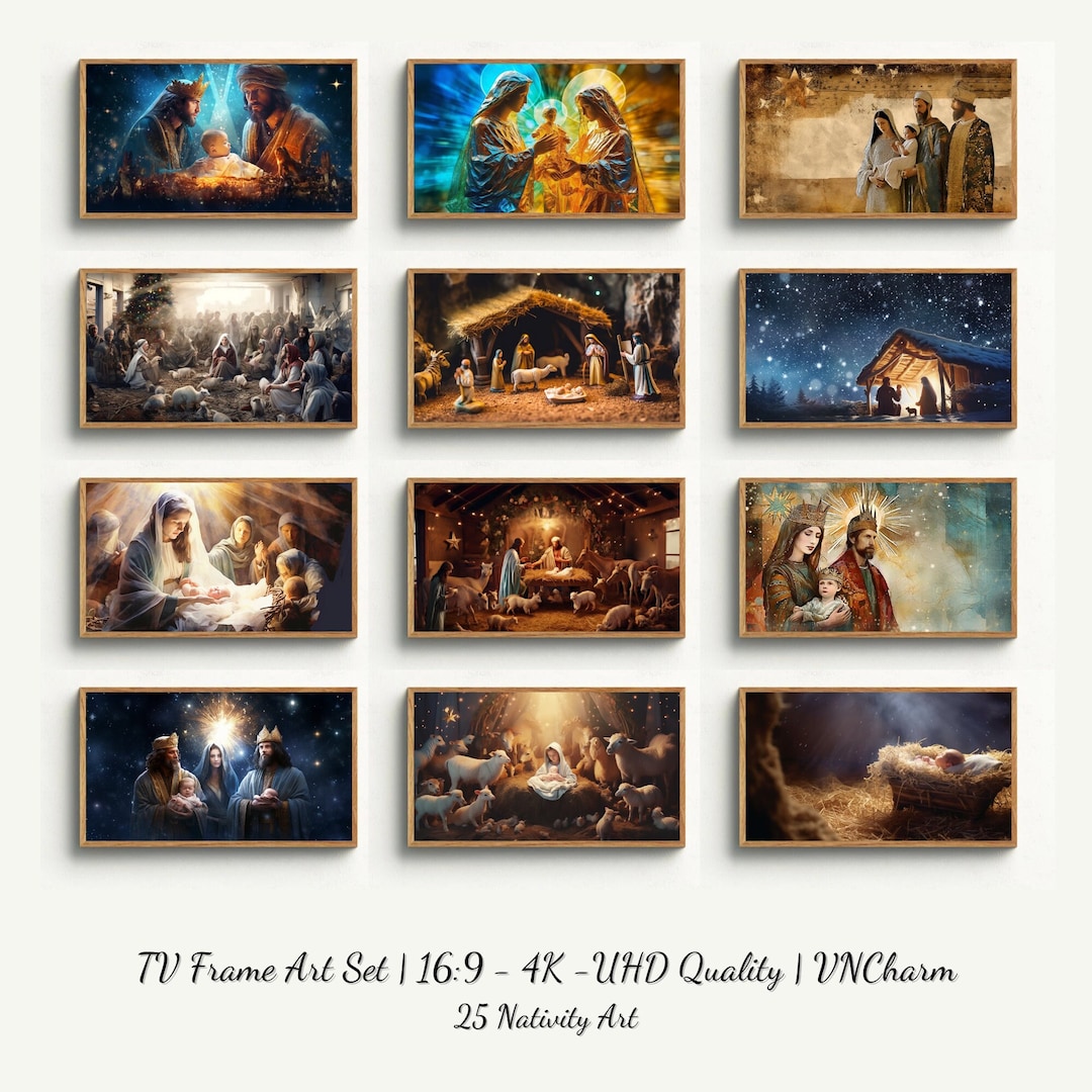 25 Frame TV Picture, Christmas Nativity for Frame TV (set of 30) Bundle ...