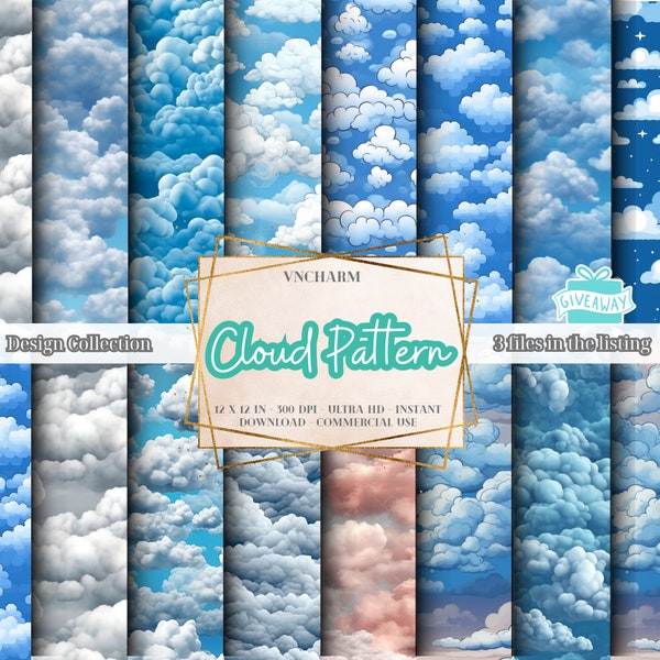 Cloud Pattern - Etsy
