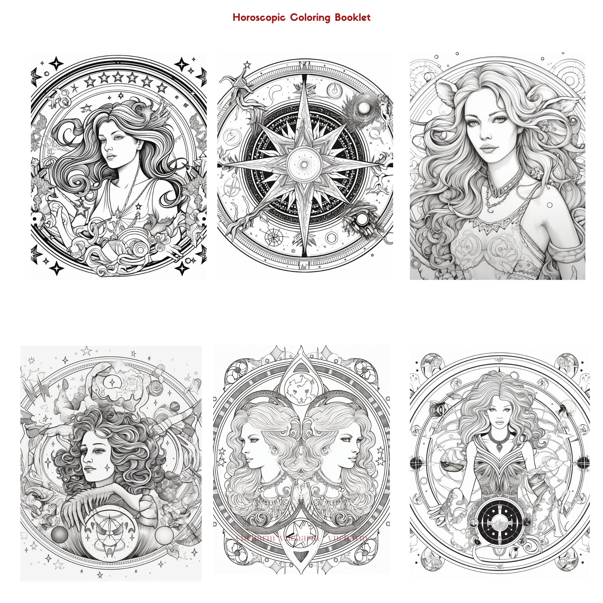 240+ Astrology Coloring, Zodiac Signs Coloring Pages, Adult Coloring ...