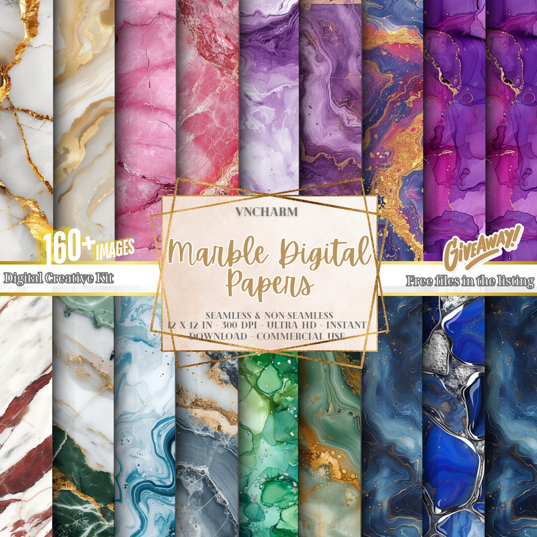 160+ Marble Texture Digital Paper, 4K, Ultra HD, 4096 X 4096 Pixels ...