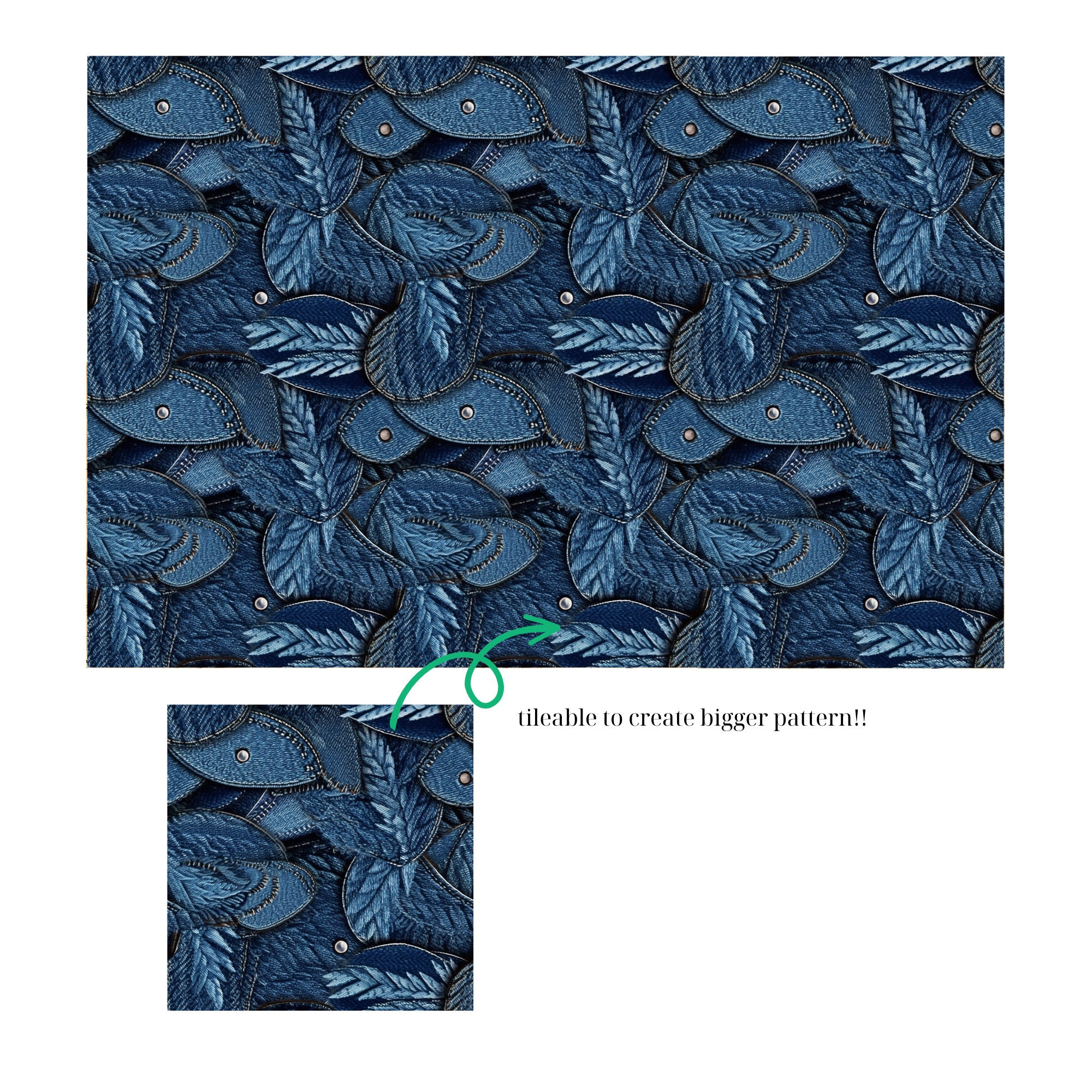 80+ Seamless Denim Inspired Repeat Pattern (4K, Ultra HD, 4096 X 4096 ...