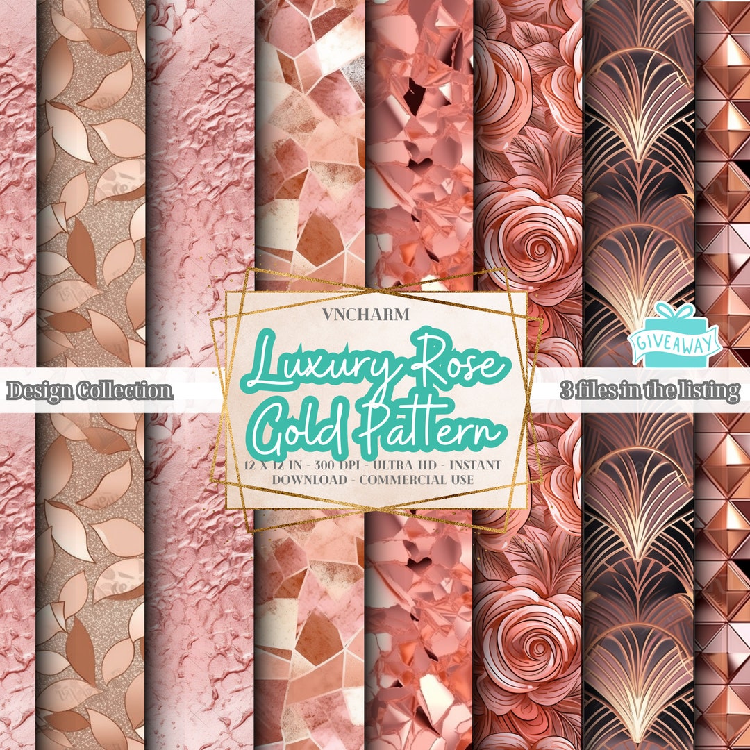 110+ Luxury Rose Gold Texture (4K, Ultra HD, 4096 X 4096 Px) 12x12" 300 ...