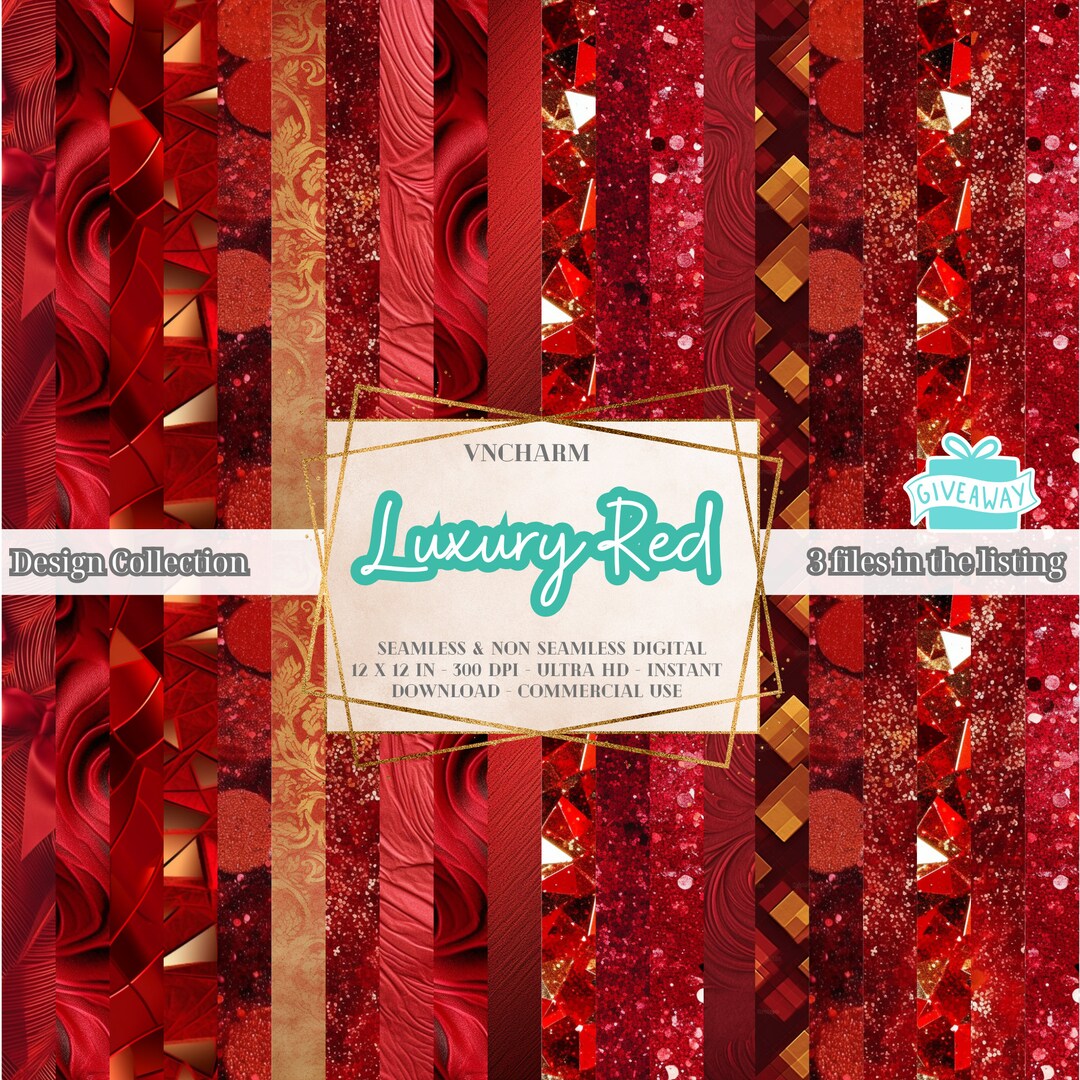 60 Luxury Red Seamless & Non-seamless Repeat Pattern 4K, Ultra HD, 4096 ...