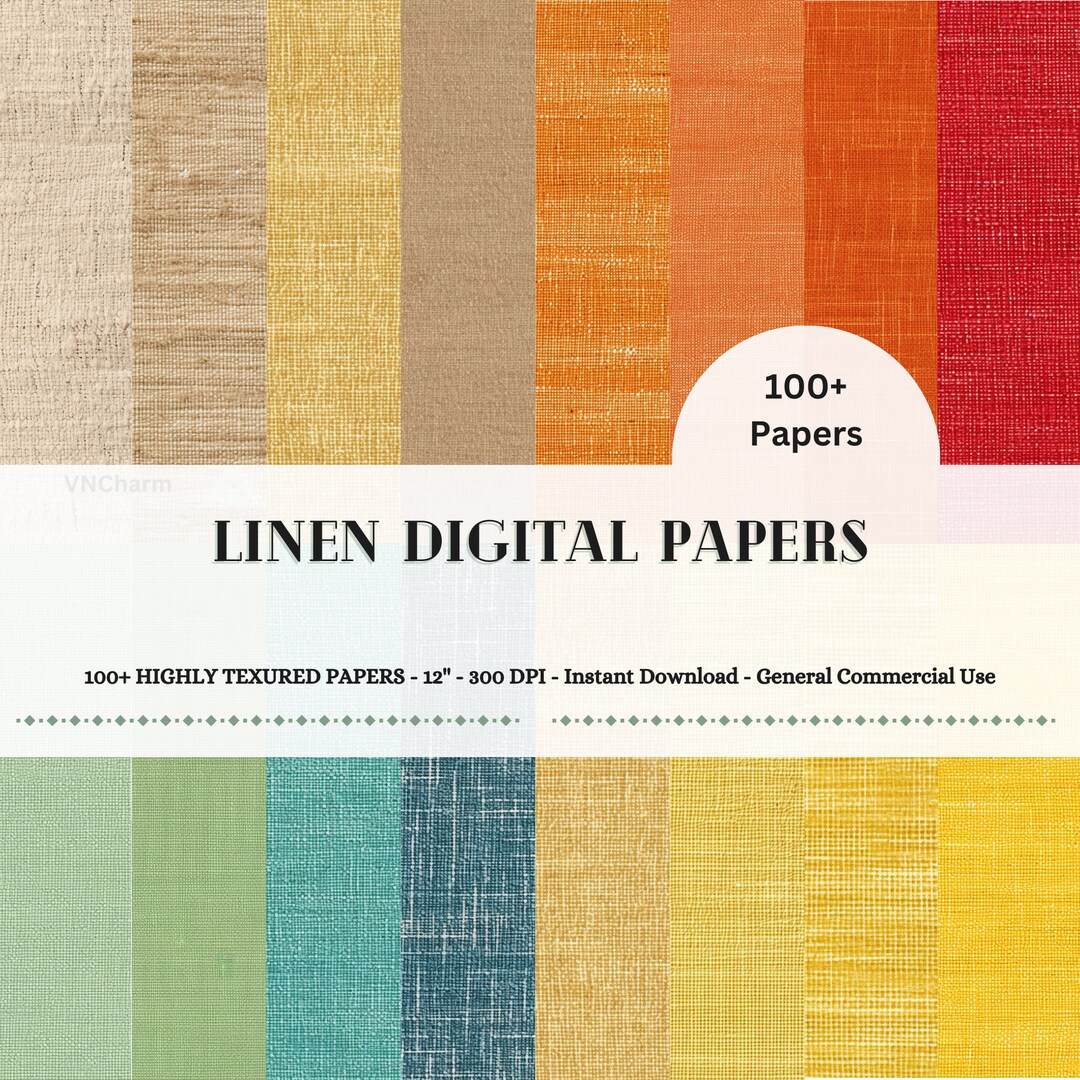 100 Seamless Linen Fabric Digital Paper Pack - Etsy
