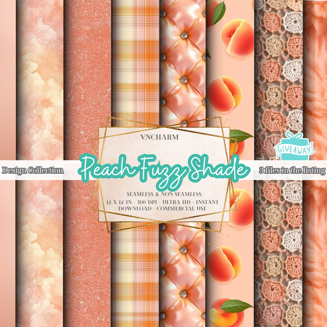 90 Peach Fuzz Seamless & Non-seamless Repeat Pattern 4K, Ultra HD, 4096 ...