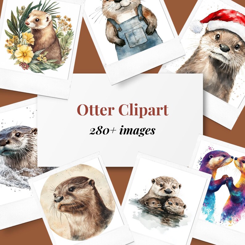 280+ Otter Clipart | Cute Watercolor Otter Clip Art, Otters Clipart ...