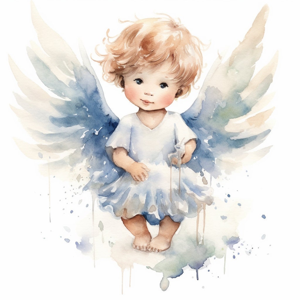 230 Watercolor Heavenly Angel Clipart: Etsy Clipart - Etsy