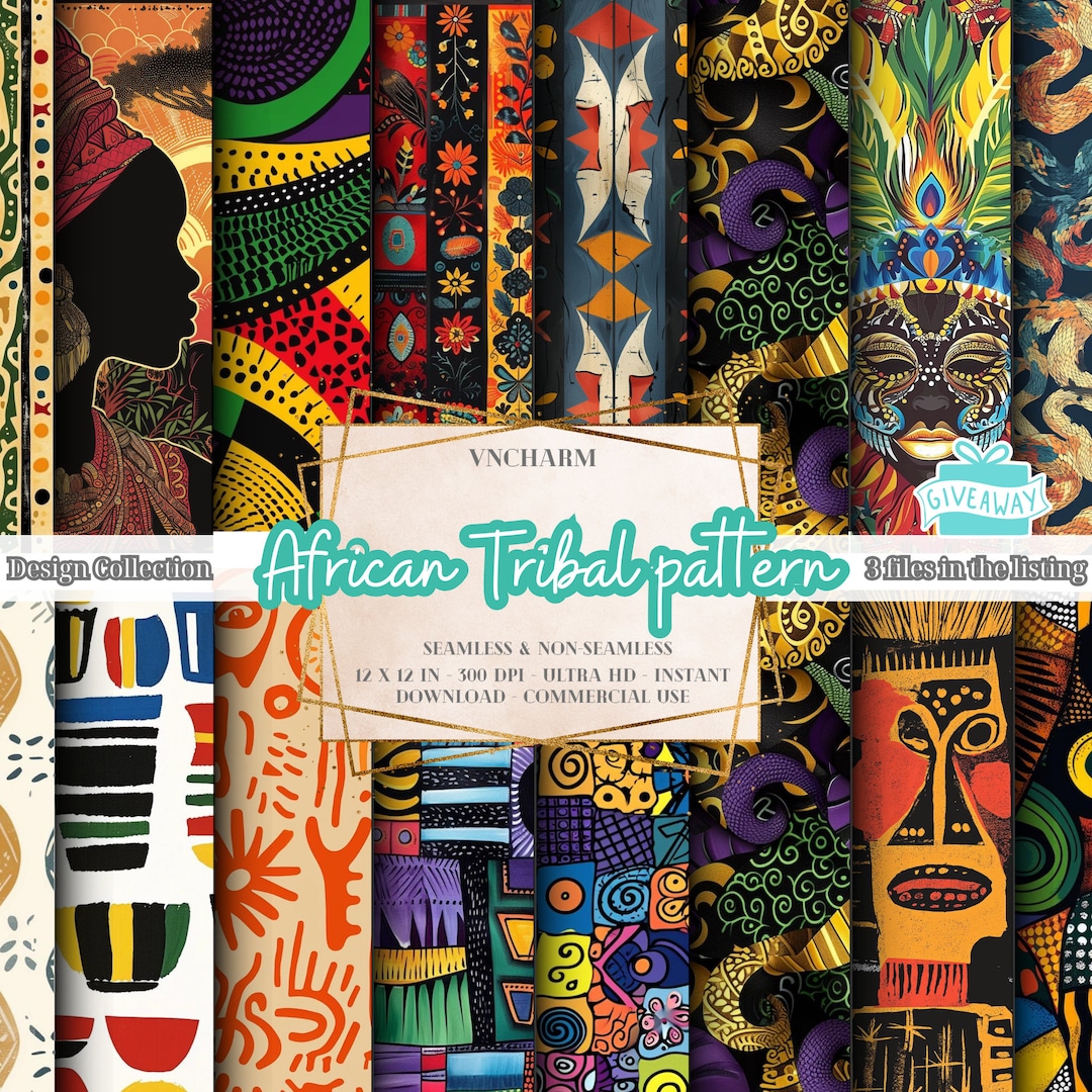 60+ African Tribal Seamless Non-seamless Pattern (4K, Ultra HD, 4096 X ...