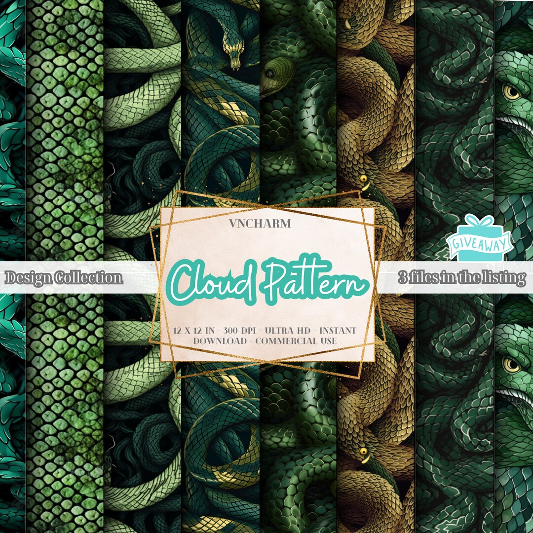 50 Green Serpent Pattern 4K, Ultra HD, 4096 X 4096 Pixels Digital ...