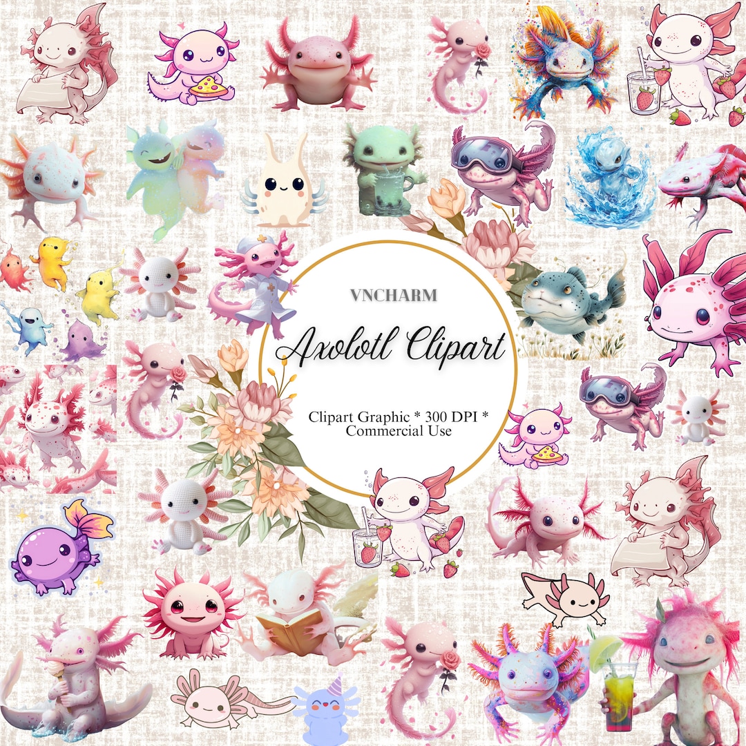 Axolotl Clipart: 115+ Axolotl Clipart, Cute Axolotl, Axolotl Png ...