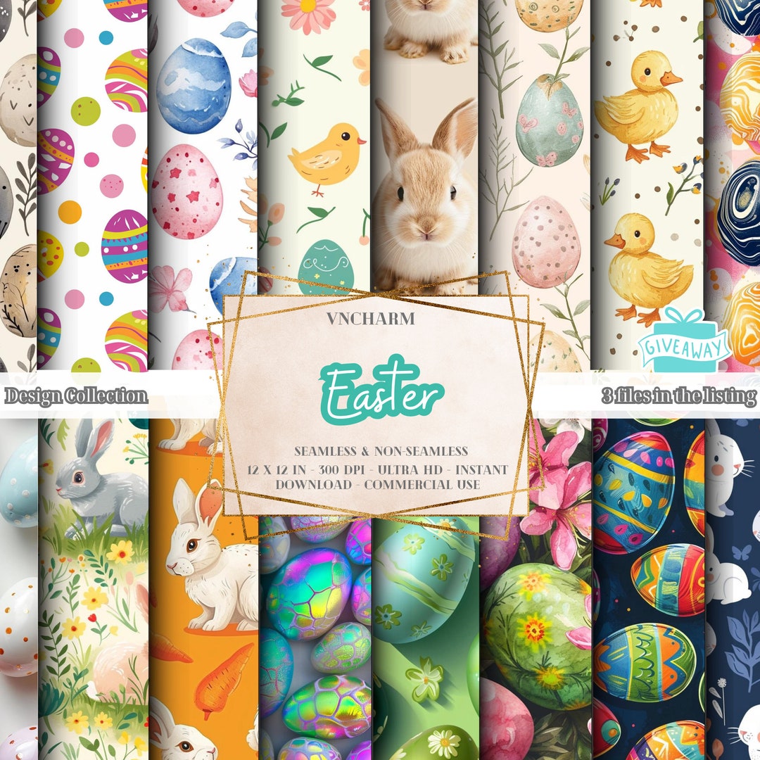 50 Easter Seamless & Non-seamless Repeat Pattern 4K, Ultra HD, 4096 X ...