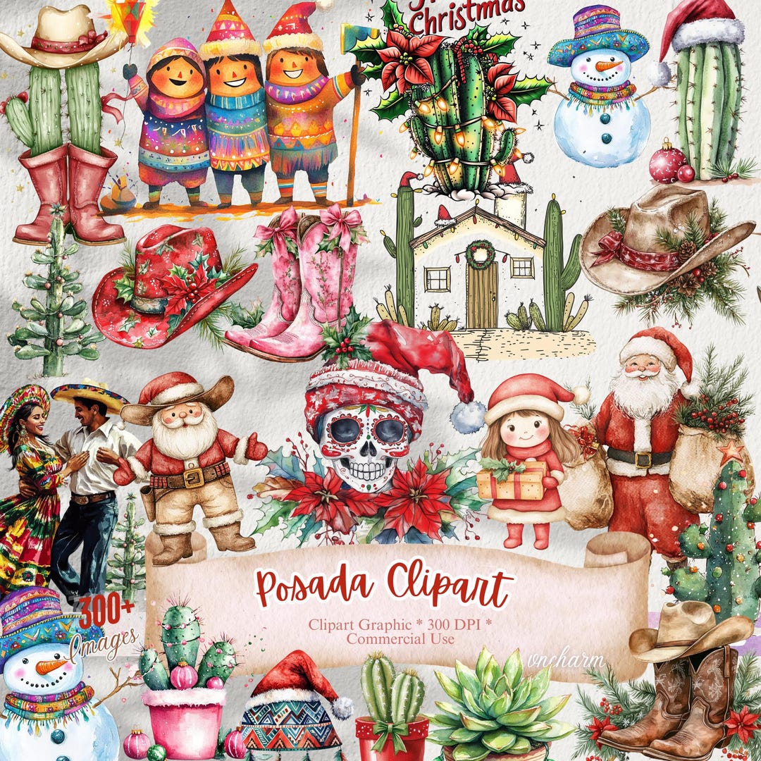 300 Posada Clipart Mexican Christmas Tradition Clipart, Las Posada ...
