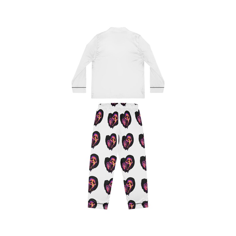 Scream Ghostface Ghost Face Neon Horror Movie Women's Satin Pajamas - Etsy