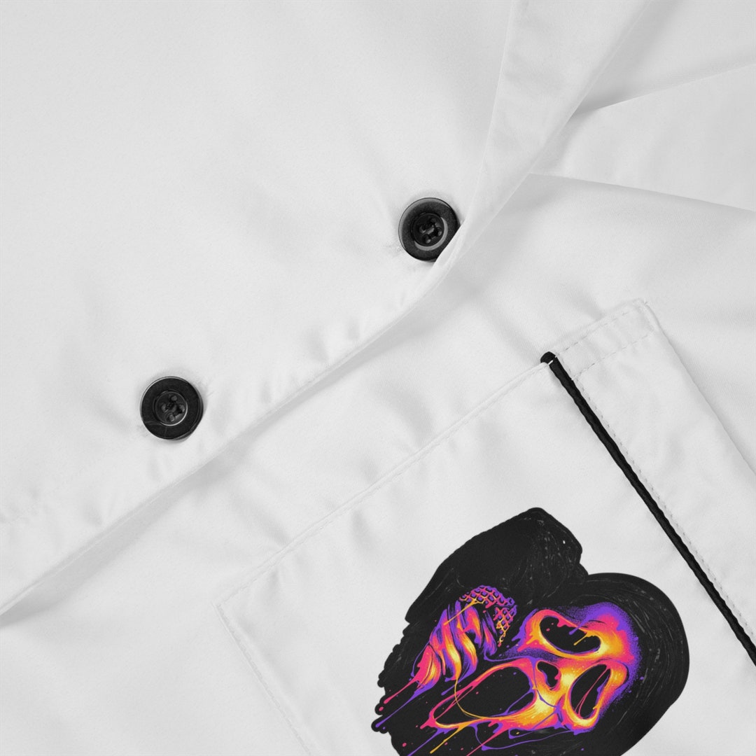 Scream Ghostface Ghost Face Neon Horror Movie Women's Satin Pajamas - Etsy