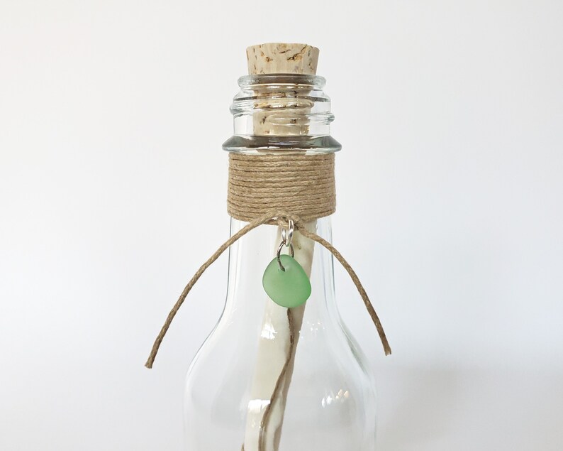 SEA GLASS PERSONALIZED Message in a Bottle Mother's Day | Etsy