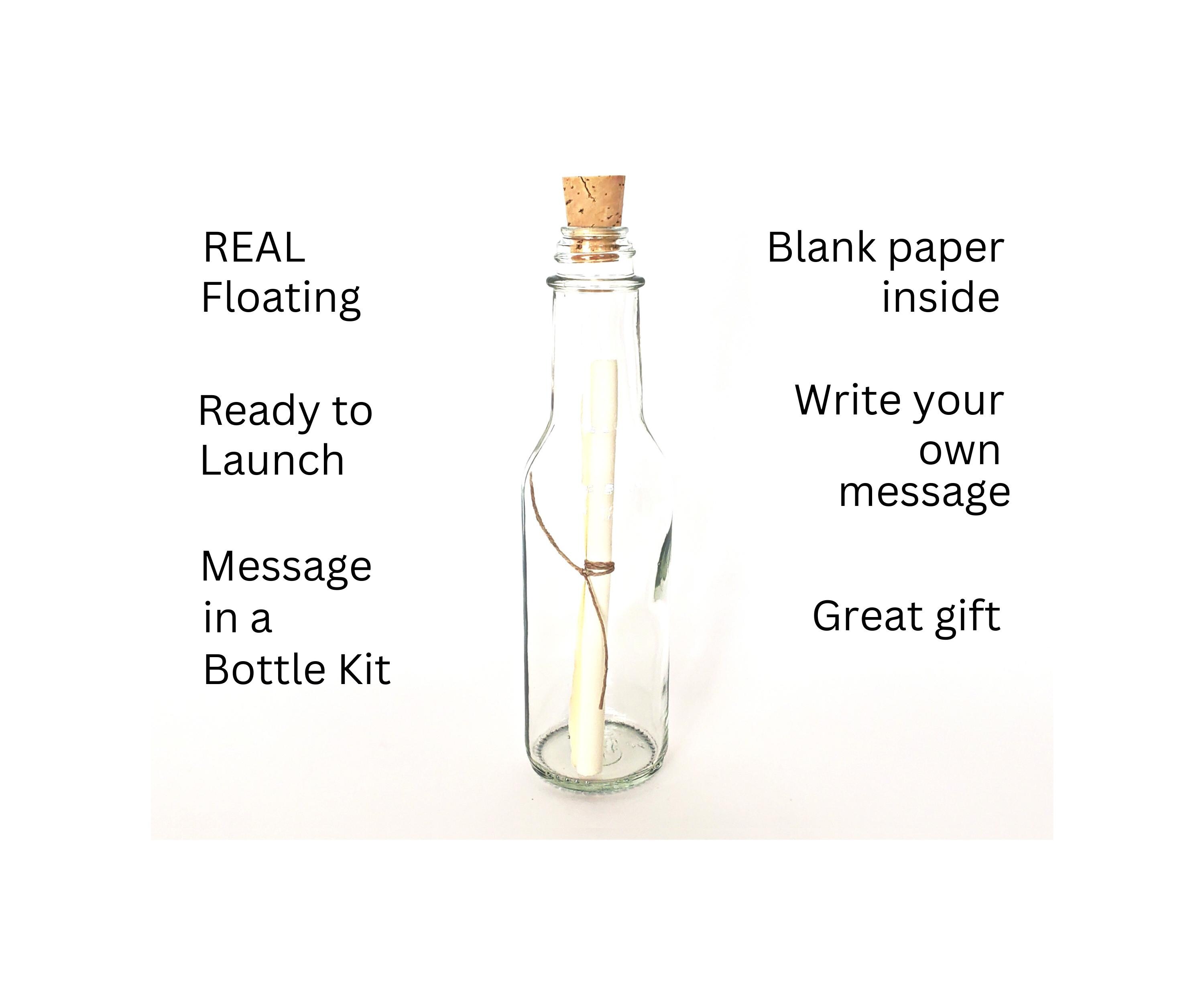 Two Real Floating Message in a Bottle Kits + Blank Paper - Write a Note ...