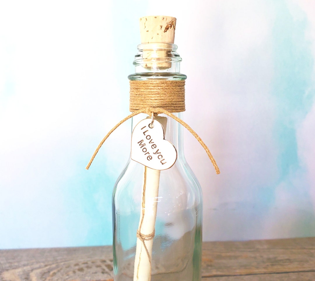Personalized Message in a Bottle in Gift Box | Customized Love Note - Etsy